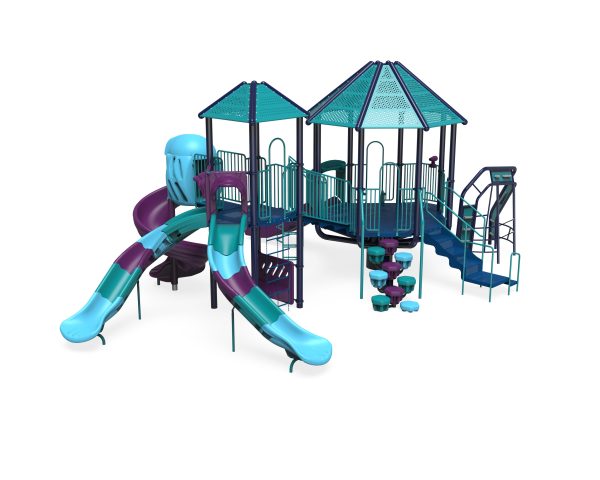 Center Stage Playground- Dual Pyramid Roofs | Ages 5-12