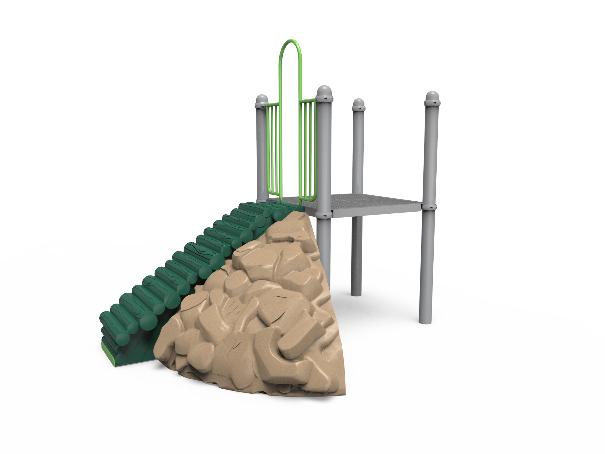 Log Climber with Rock Climber Left | Miracle Recreation