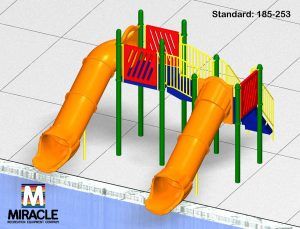 Pool Slide, 2 Flumes | Miracle Recreation