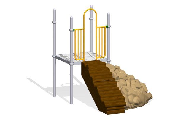 Log Climber with Rock Climber Left | Miracle Recreation