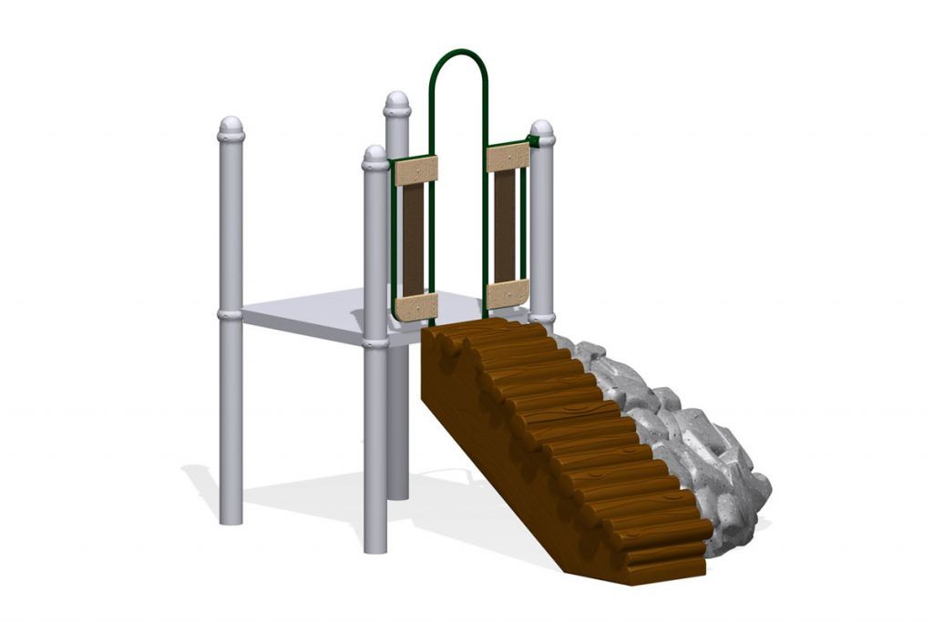 Log Climber with Rock Climber Left | Miracle Recreation