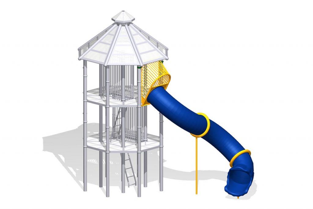 Phyzics® S-Shaped Tube Slide | Miracle Recreation