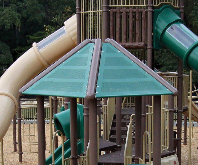 Pentagon Roof with Mesh Steel Panels | Miracle Recreation