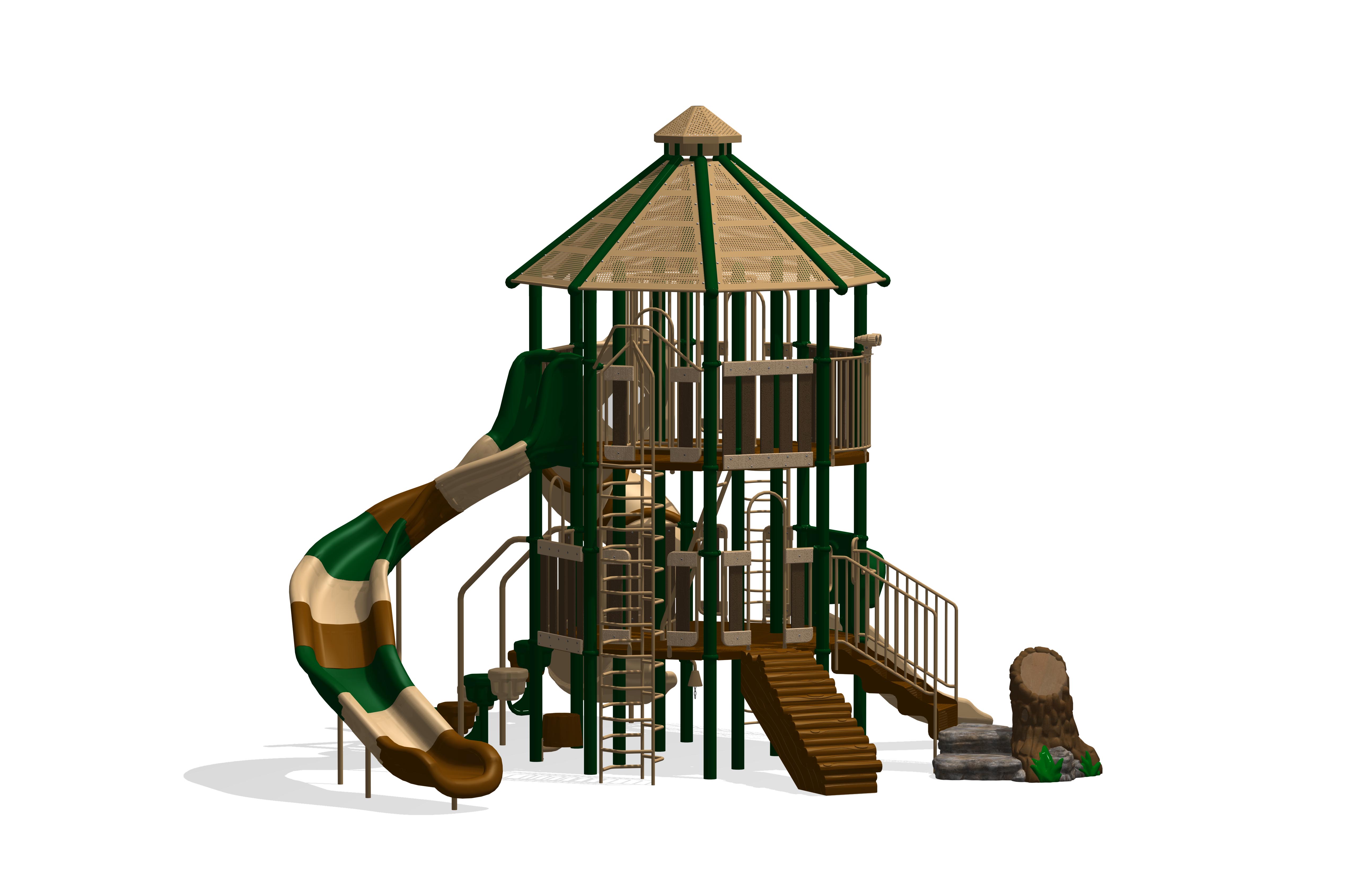 Mega Tower Structure Tall Slides Playground - Ages 5-12